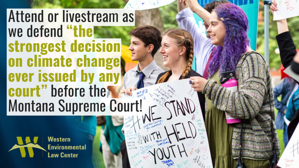 Montana youth climate victory defense: Attend in person or livestream ...